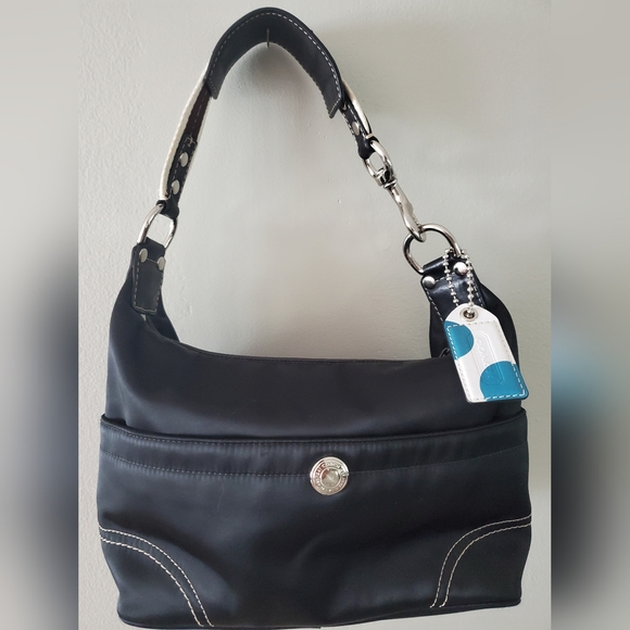 Coach | Bags | Coach Euc 207 Black Hampton Nylon Hobo Bag F1668 | Poshmark